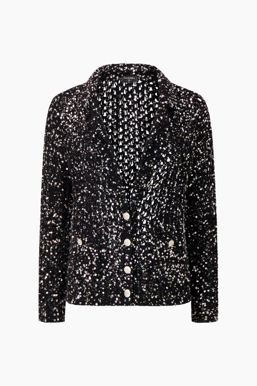 VINTAGE Chanel Knit Jacket with Sequins – Absolutely Fabrics