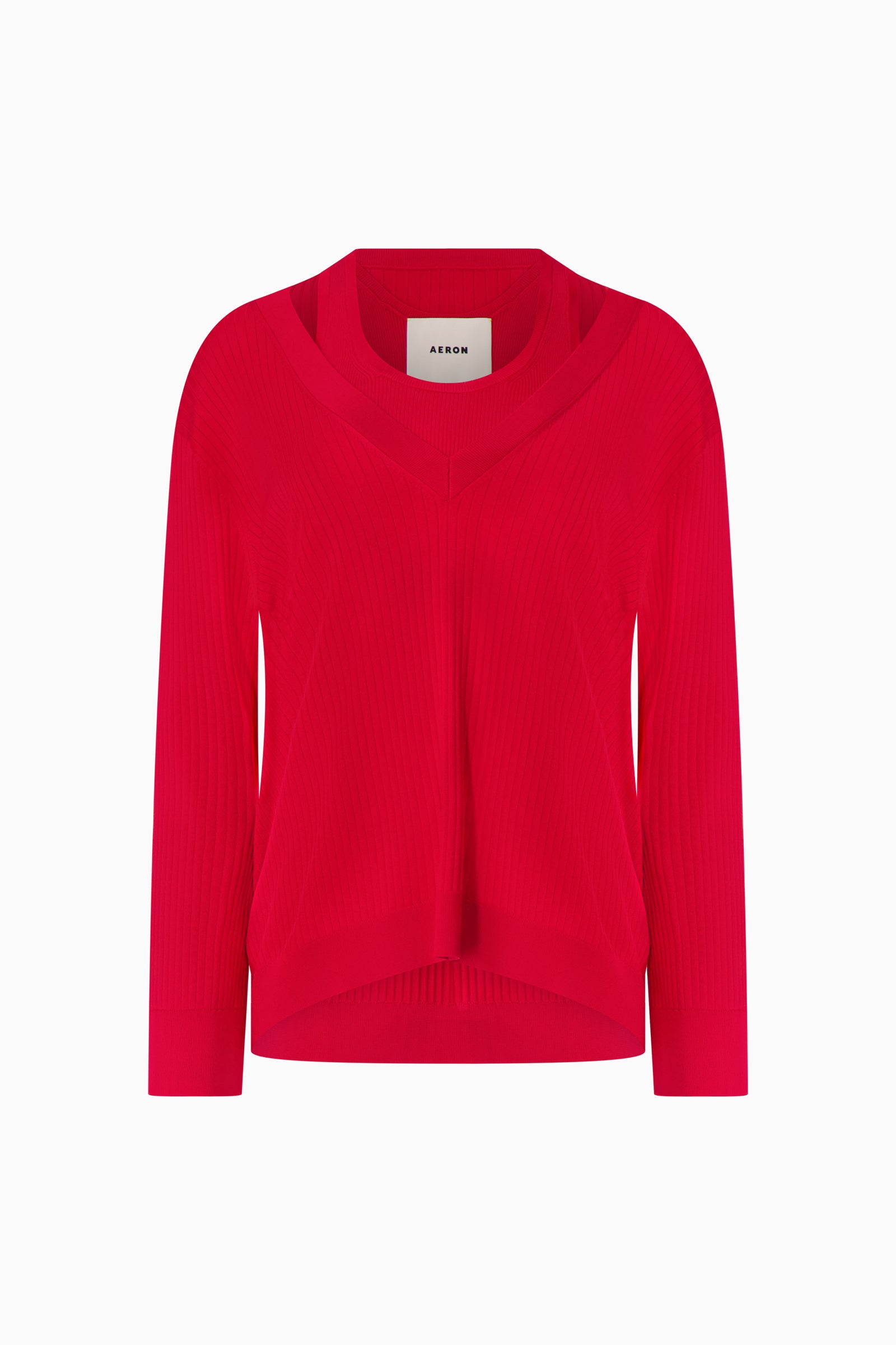 AERON Point Double Layer V-Neck Sweater – Absolutely Fabrics