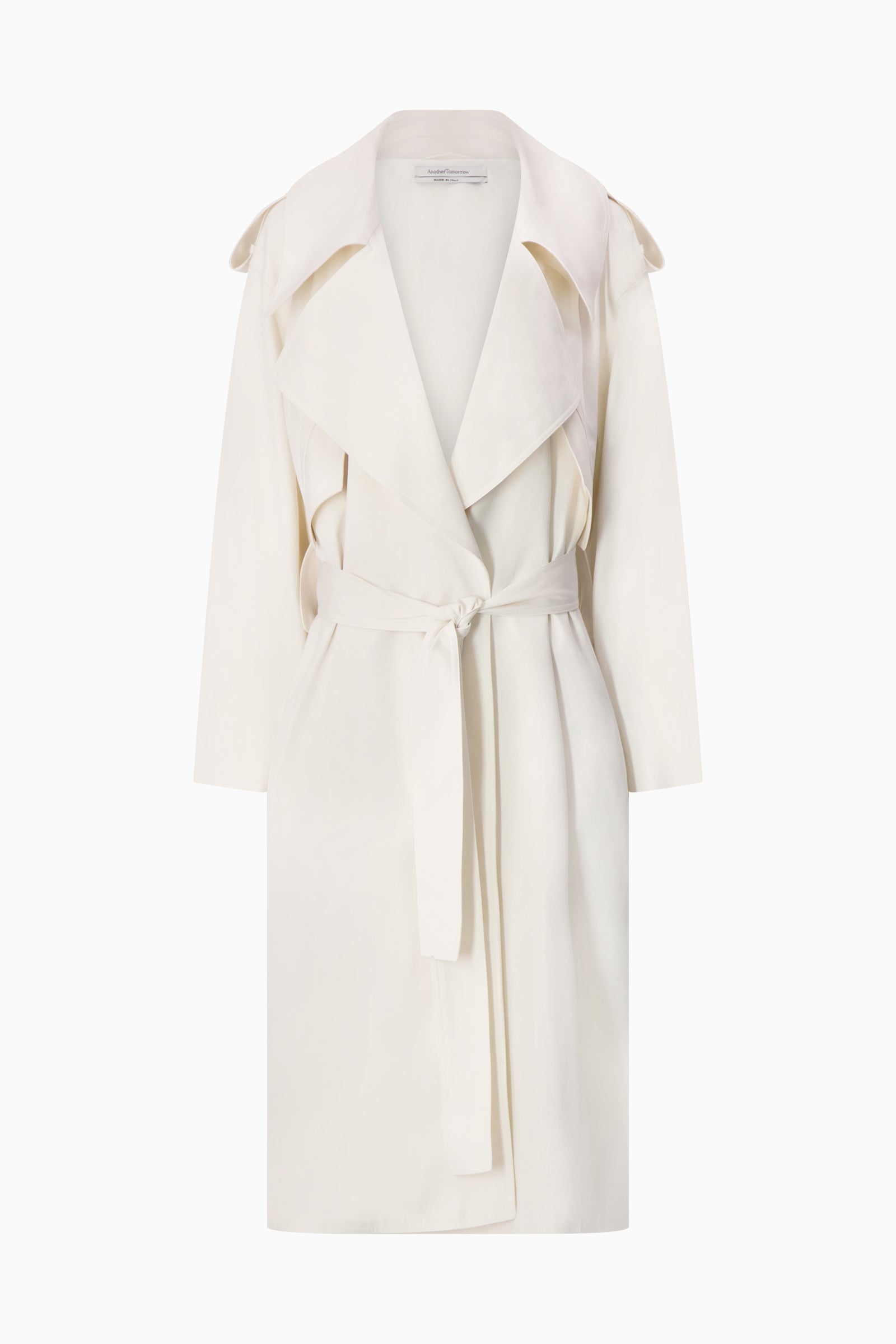 ANOTHER TOMORROW Soft Trench - White – Absolutely Fabrics